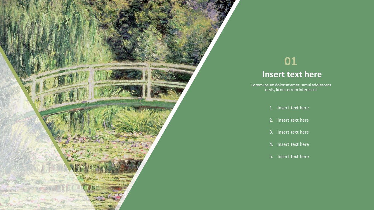 Claude Monet Nénuphars blancs - Modèles de présentation gratuits