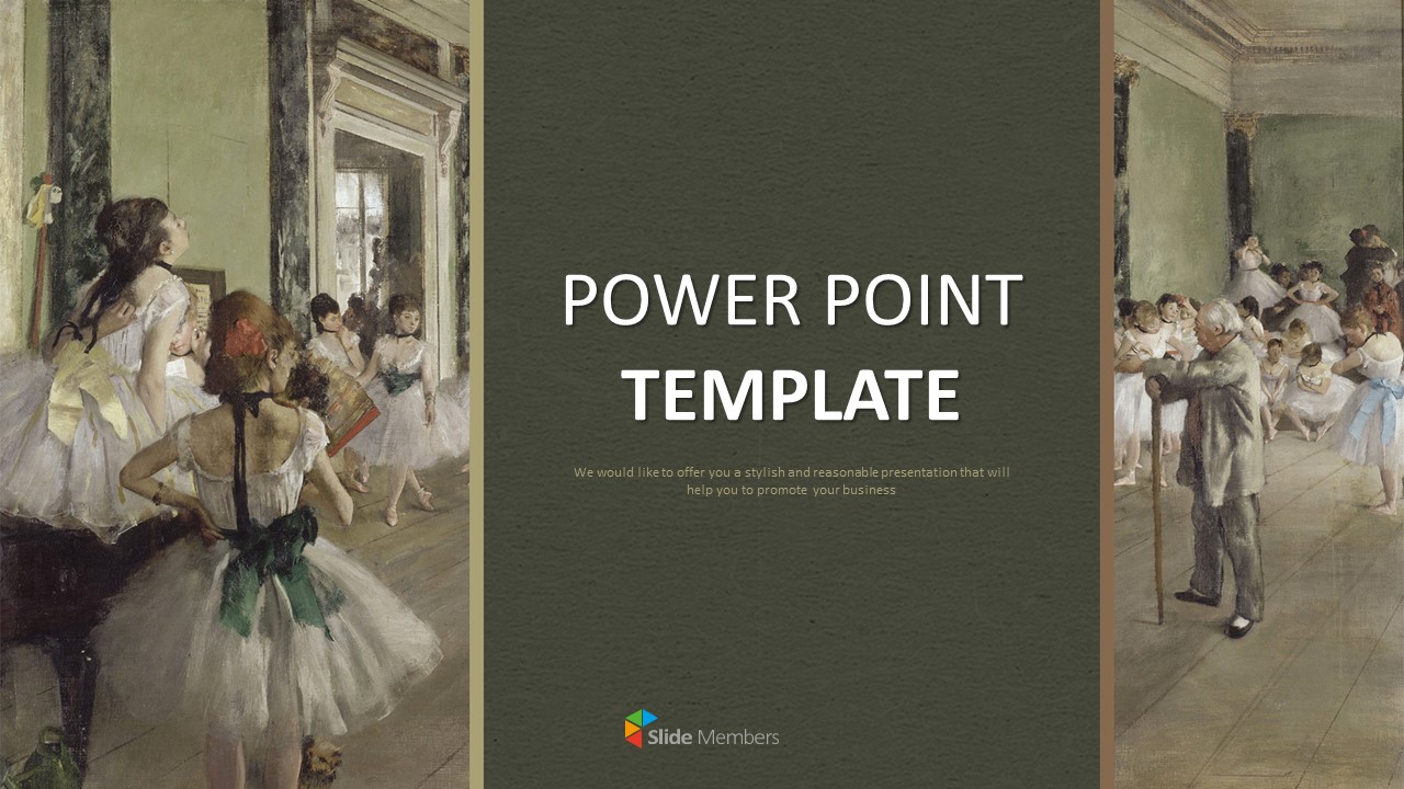 Edgar Degas "The Ballet Class" - Free PPT Template