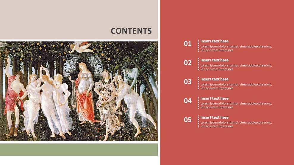 Gratis Sandro Botticelli "Primavera" - Muestra PPT gratuita