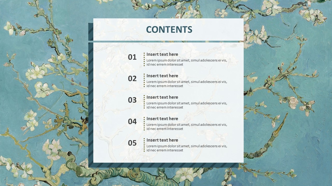 Vincent Van Gogh Almond Blossom - Free Powerpoint Template
