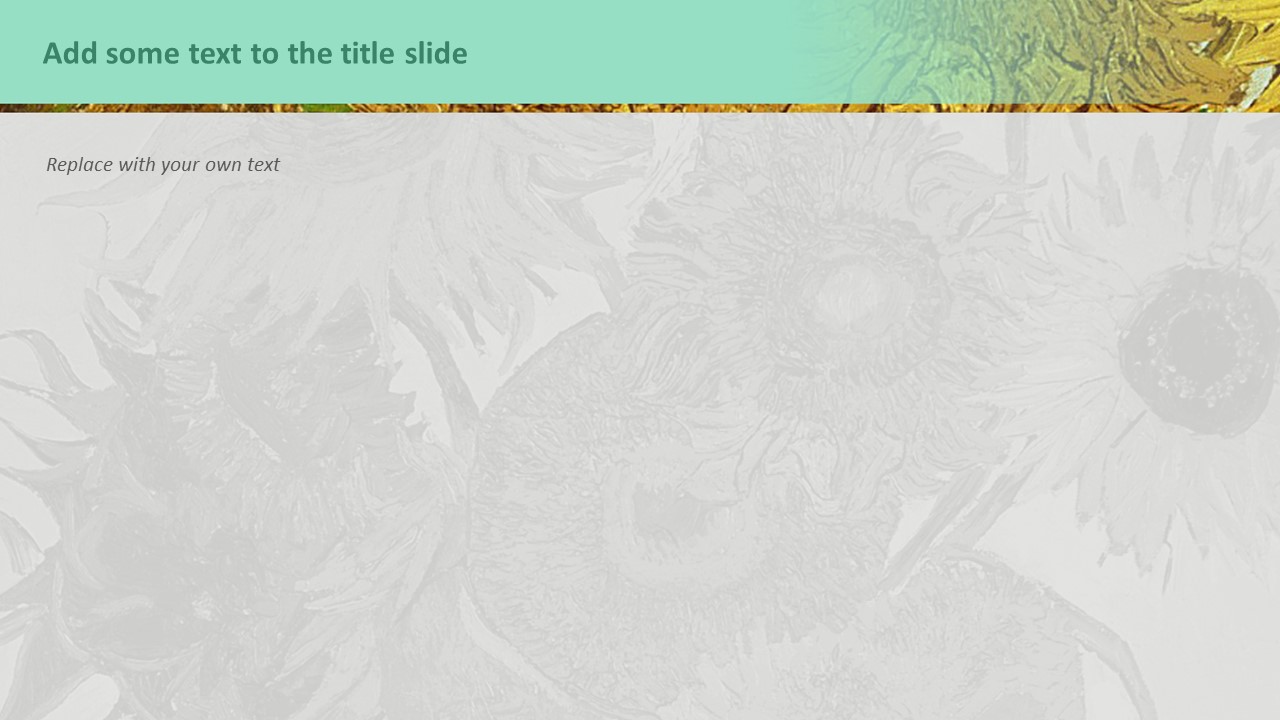 Vincent Van Gogh Sunflowers - Free Presentation Templates