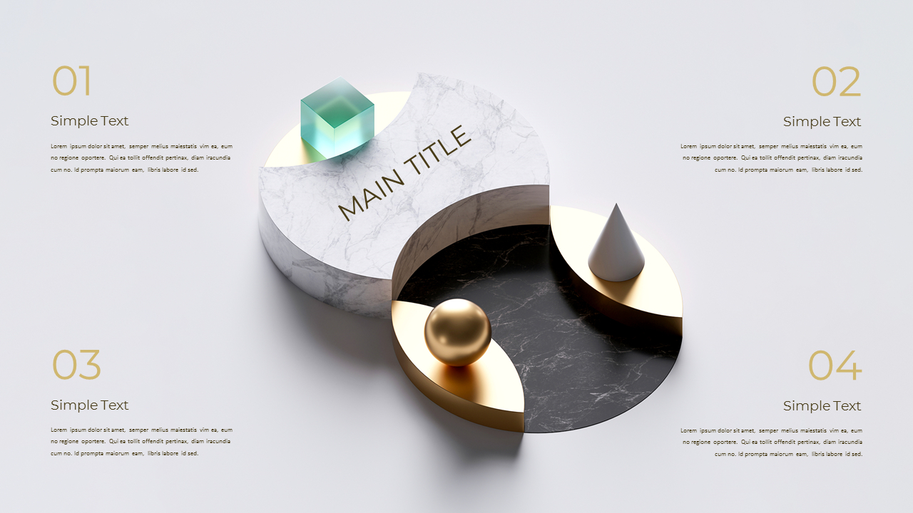 3d Rendering Scene Marble Business plan PPT