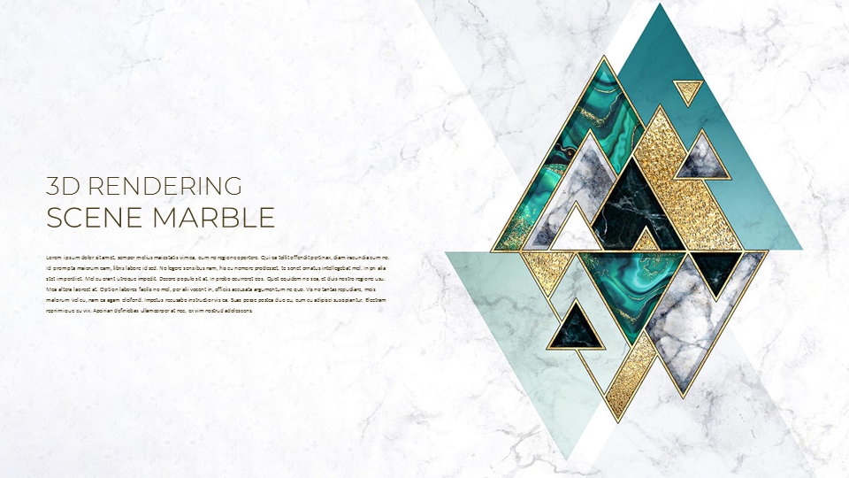 3d Rendering Scene Marble Presentation Google Slides Templates