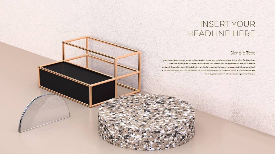 3d Rendering Scene Marble Presentation Google Slides Templates