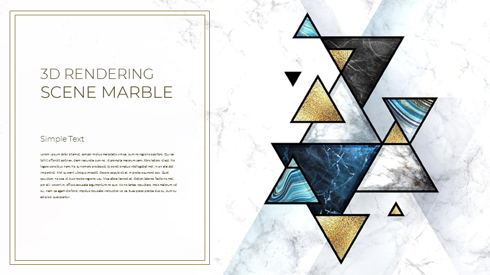 3d Rendering Scene Marble Presentation Google Slides Templates