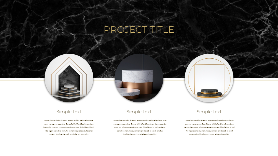 3d Rendering Scene Marble Presentation Google Slides Templates