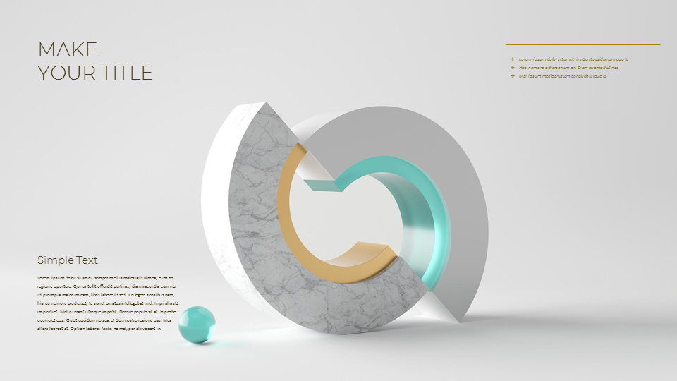 3d Rendering Scene Marble Presentation Google Slides Templates