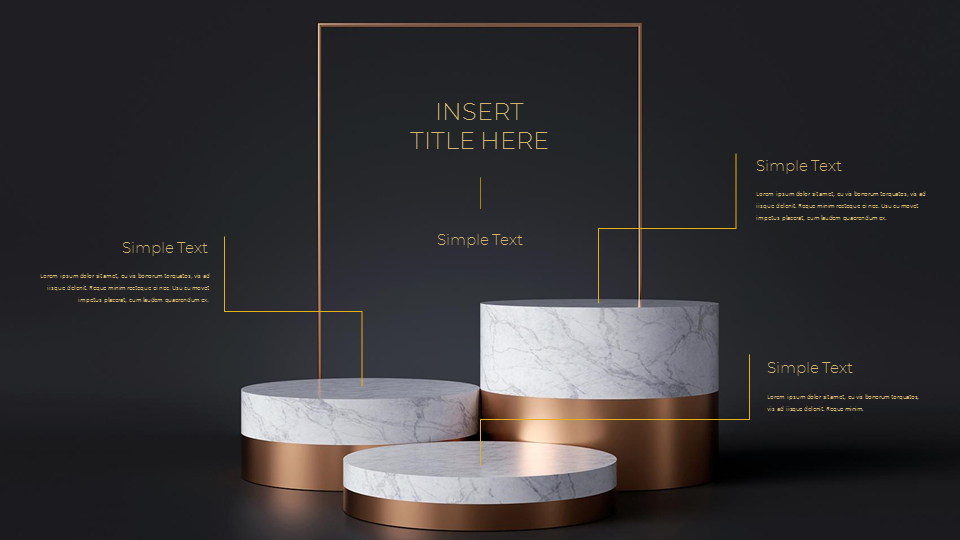 3d Rendering Scene Marble Presentation Google Slides Templates