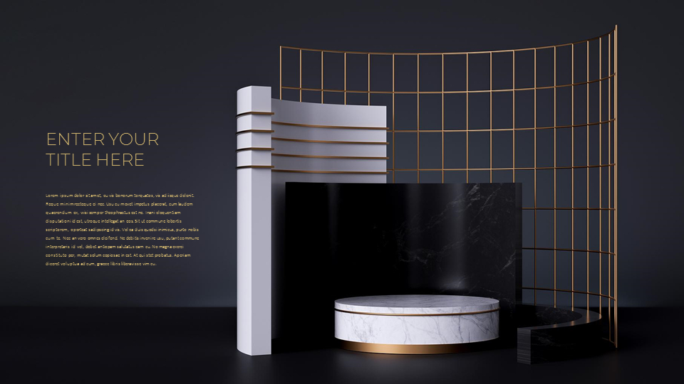 3d Rendering Scene Marble Presentation Google Slides Templates