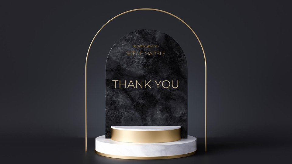 3d Rendering Scene Marble Presentation Google Slides Templates