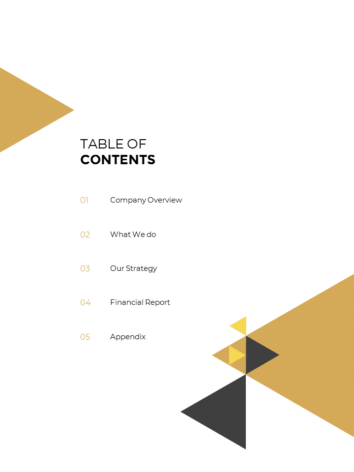 Geometric Shapes Annual Report Design PowerPoint Presentation Slides