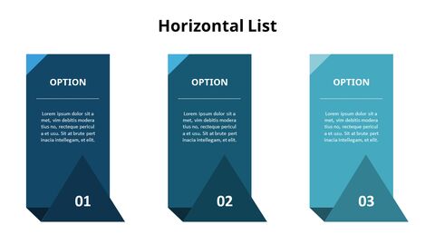 3 Steps Box Lists Diagram