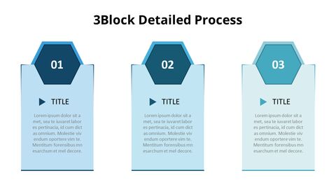3 Steps Box Lists Diagram