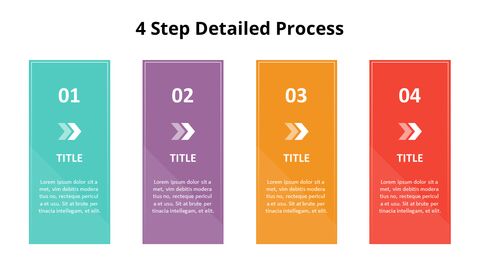 4 Steps Process List Diagram