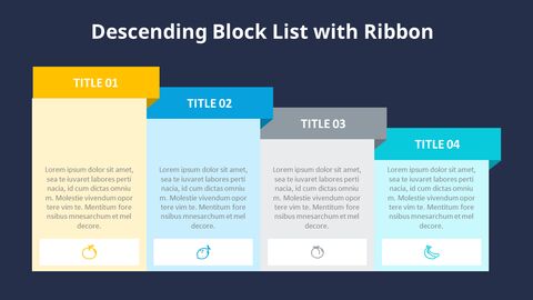 4 Steps Process List Diagram