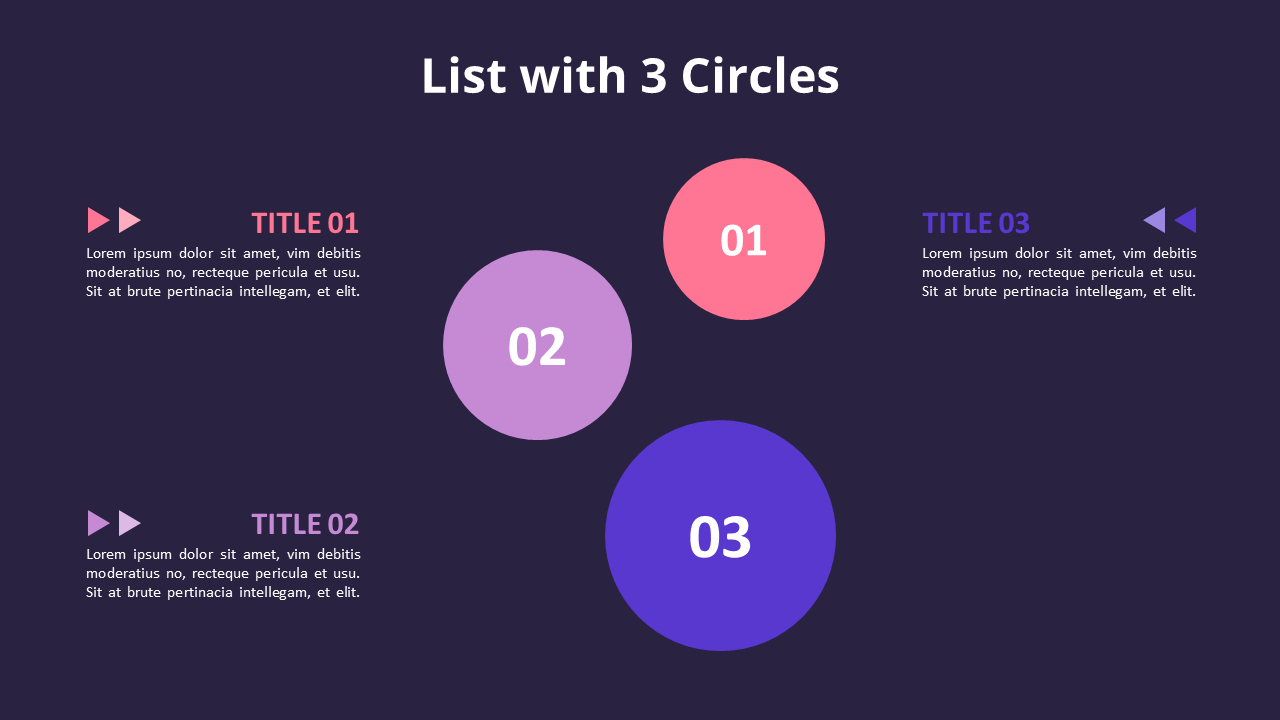 Circles with Text Boxes Diagram
