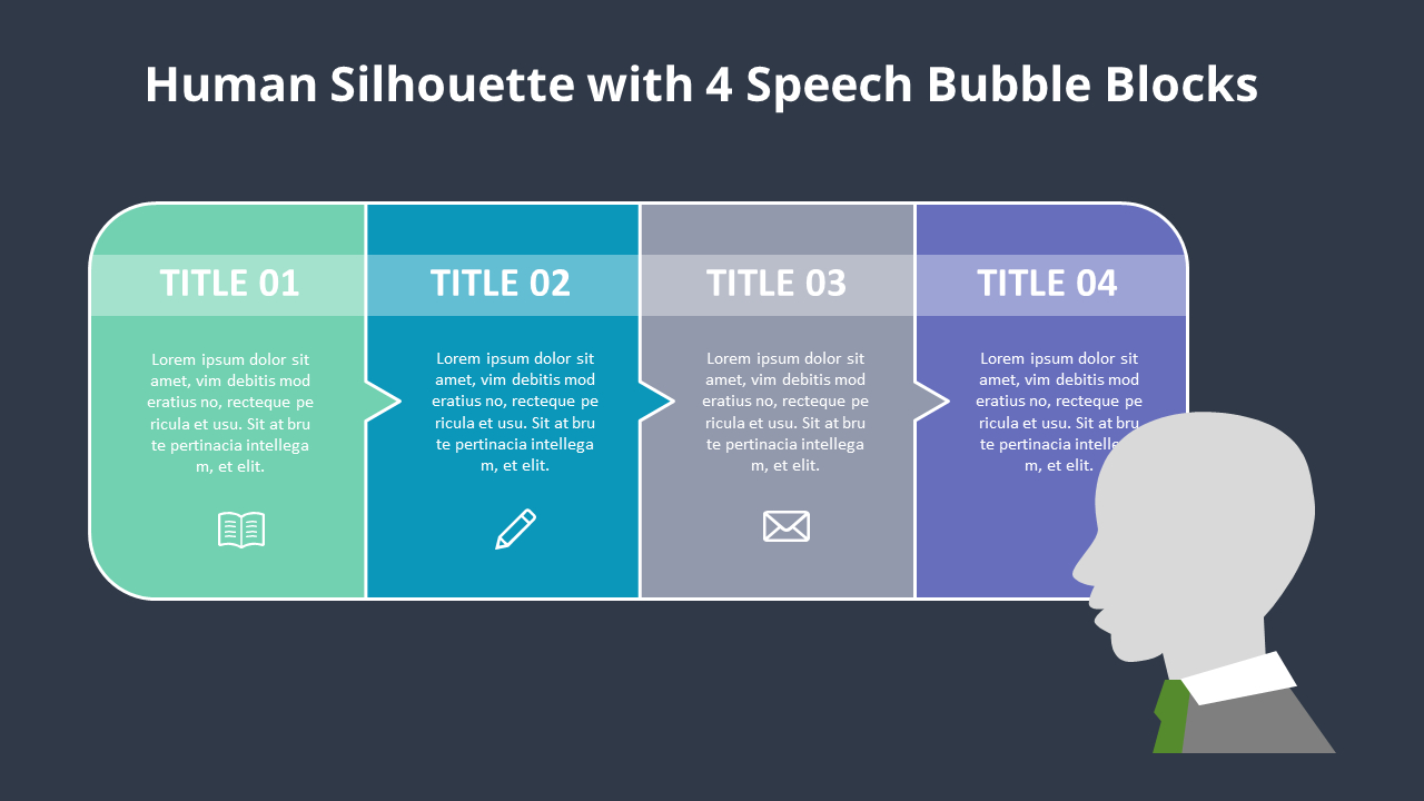 Human Silhouette with Text Boxes Diagram