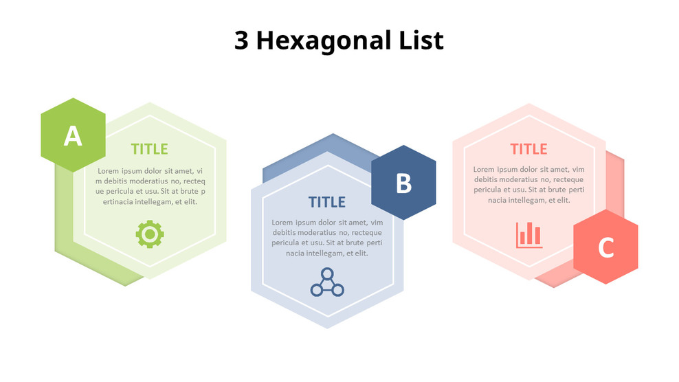 Polygon Infographic List Diagram