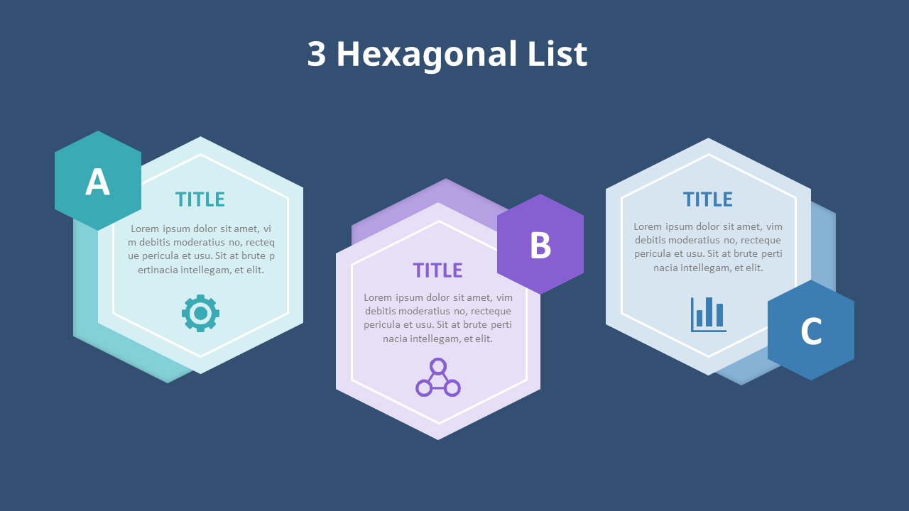 Polygon Infographic List Diagram