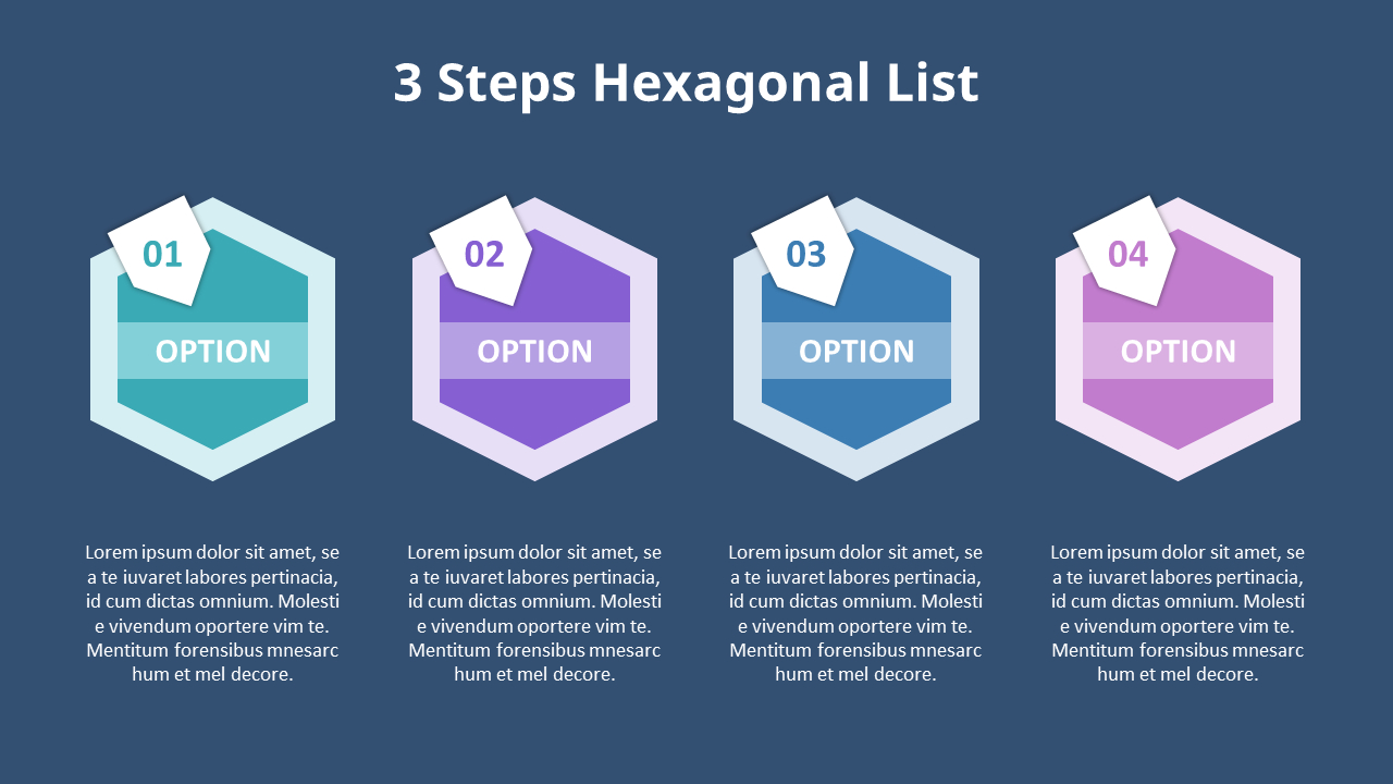 Polygon Infographic List Diagram