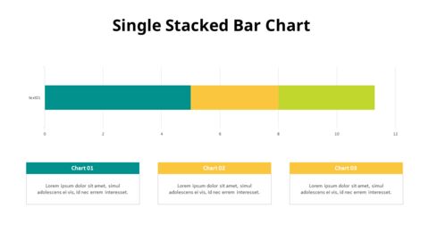 Single Stacked Column Chart with Bottom Text