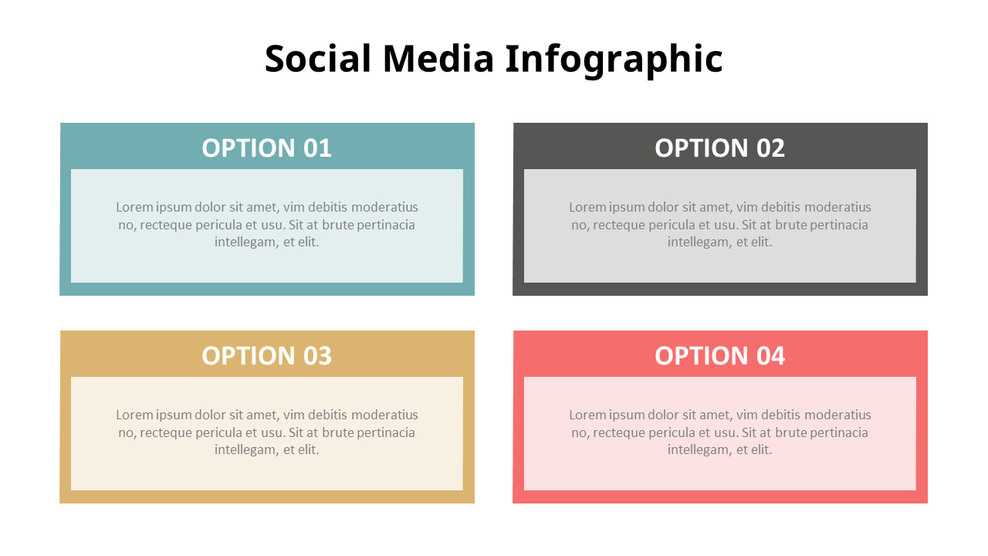 Various Type of 4 Box List Diagram