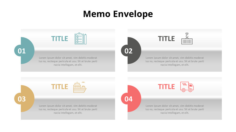 Various Type of 4 Box List Diagram