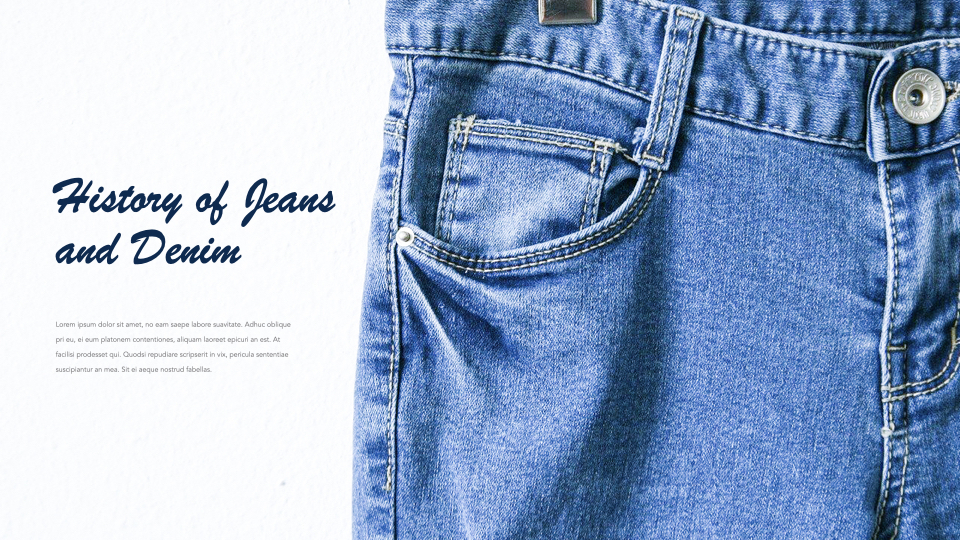 Blue Jeans Simple Keynote Template
