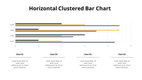 Cluster Horizontal Bar Chart and Texts