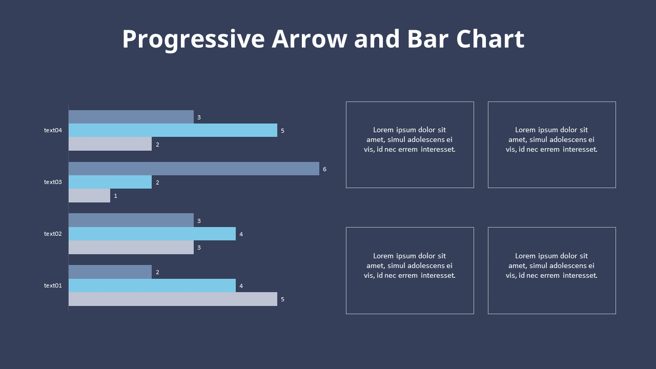 Cluster Horizontal Bar Chart and Texts