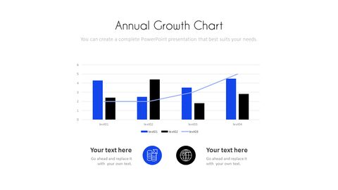 Annual Growth Chart PowerPoint Slide