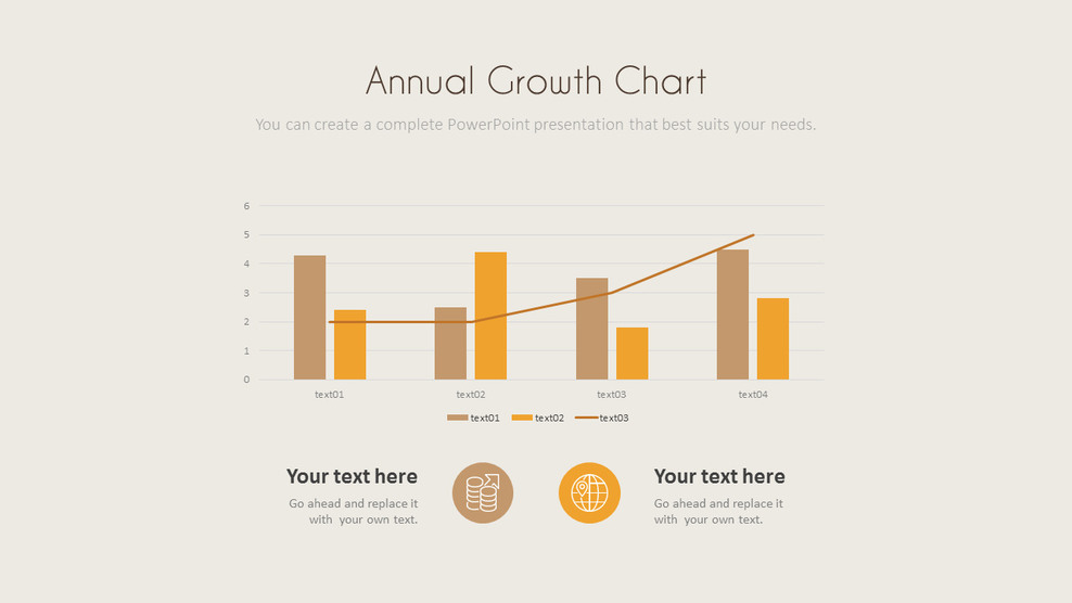 Annual Growth Chart PowerPoint Slide