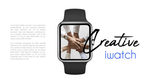 Free PowerPoint Design Template: Modern Iwatch Device Mockup ...