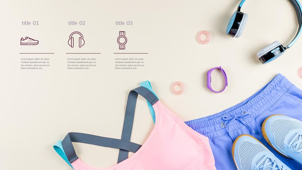 Women's Sports Wear Google Slides Template Design