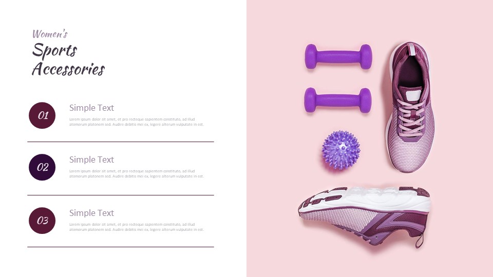 Women's Sports Wear Google Slides Template Design