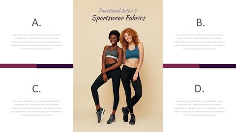 Women's Sports Wear Google Slides Template Design