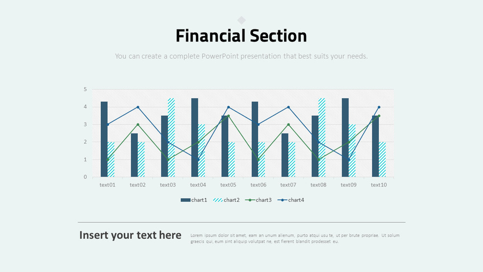 Financial Section Template Layout
