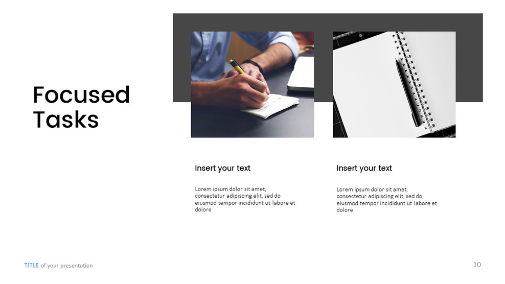 Focused Tasks Template Layout