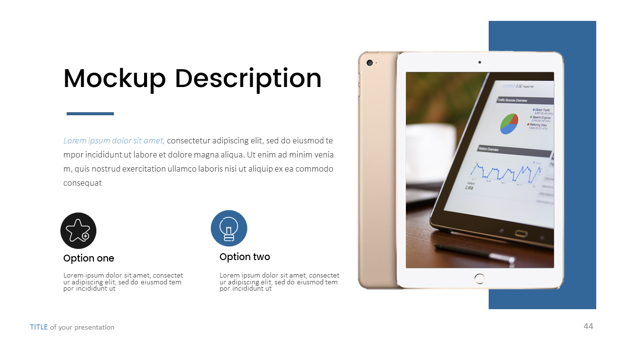 Mockup Description Presentation Slide
