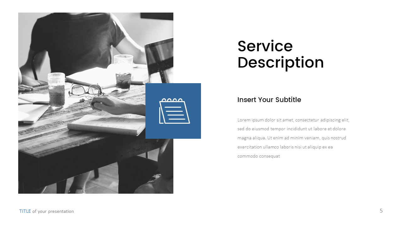Service Description Slide Page