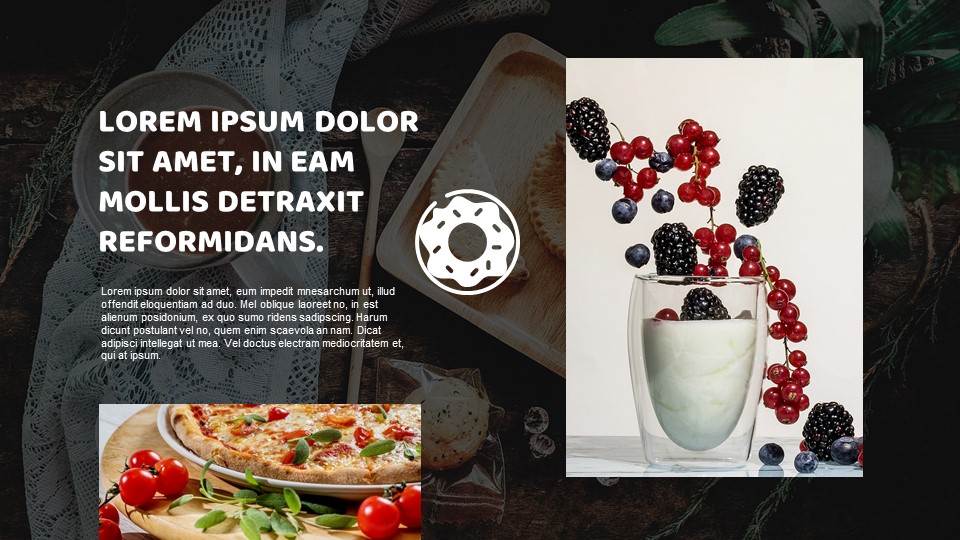 Delicious food project PowerPoint Templates