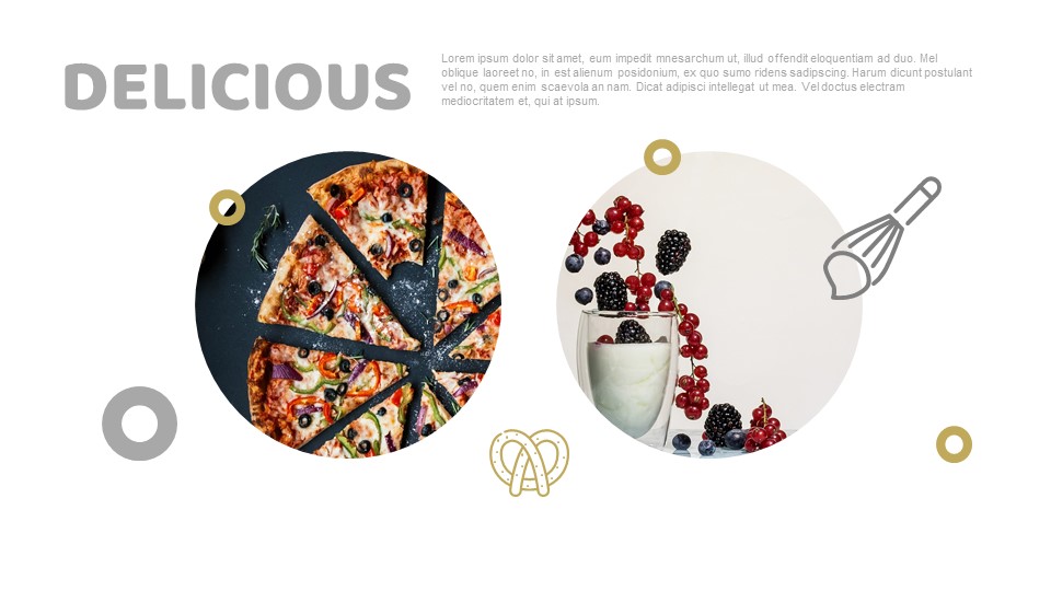 Delicious food project PowerPoint Templates