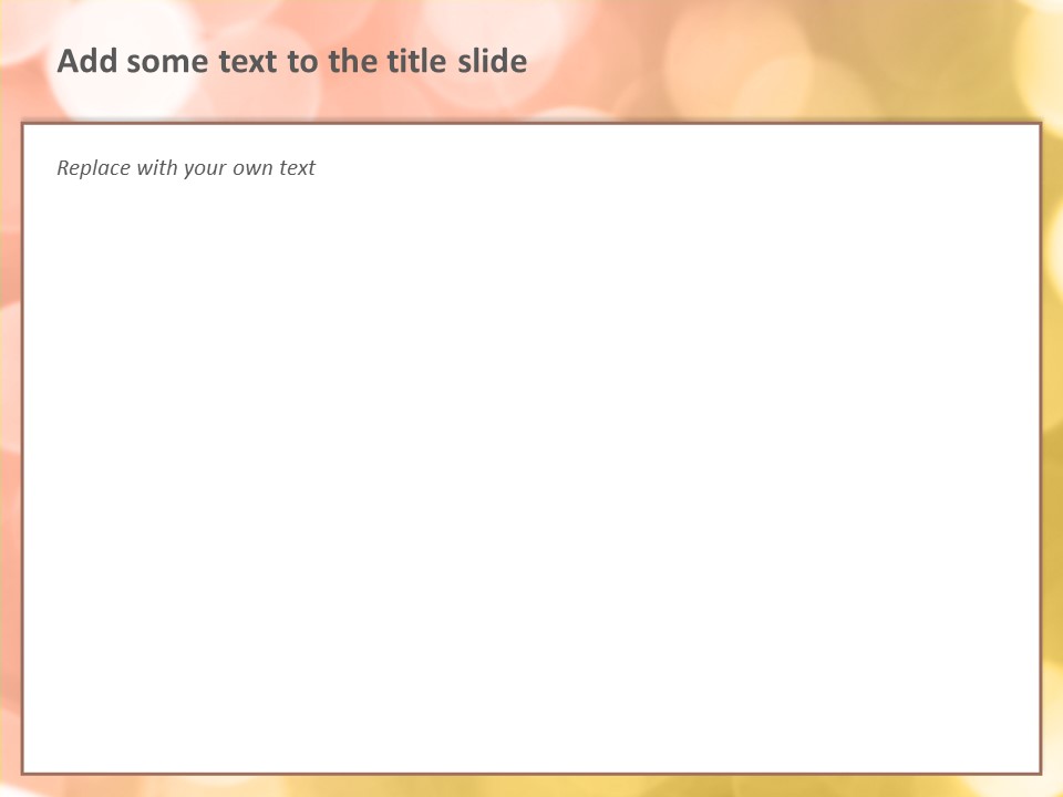 Free PPT Template - Twinkle Circles With Olive green Pink Gradation