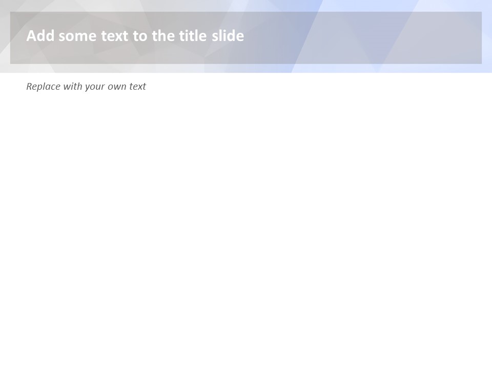 Free Template Design - Triangle Patterns With Gray, Blue Gradation|PPT ...