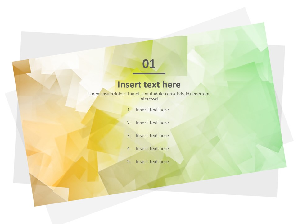 Yellow Green Gradation With Sparkling Squares - Free Powerpoint ...