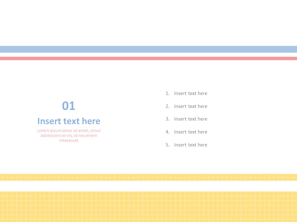 Yellow Grid Outline - Free PPT Template