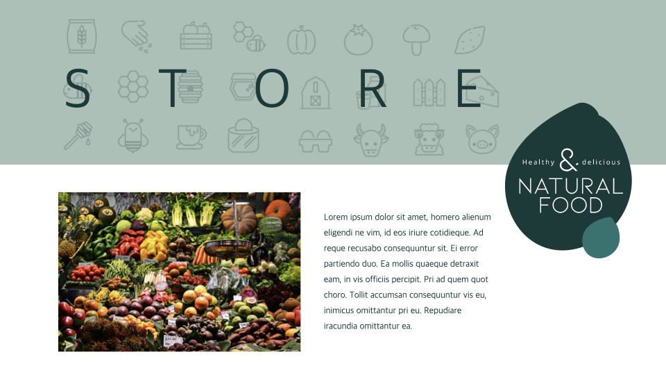Natural food Theme Keynote Design