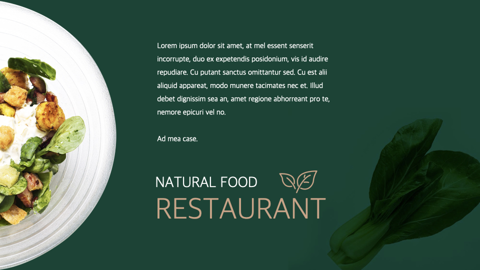 Natural food Theme Keynote Design