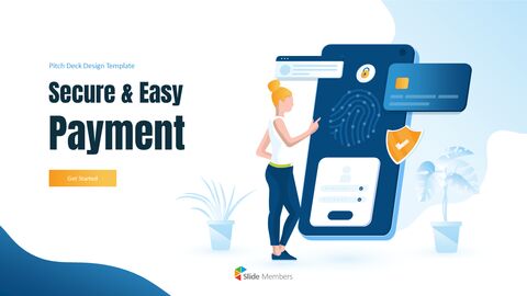 Secure & Easy Payment Animation Template PPT Background