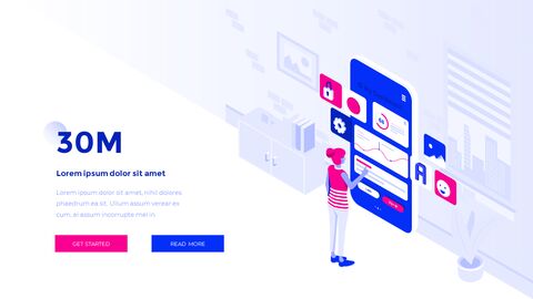 Diapositivas animadas de plantilla de presentación simple